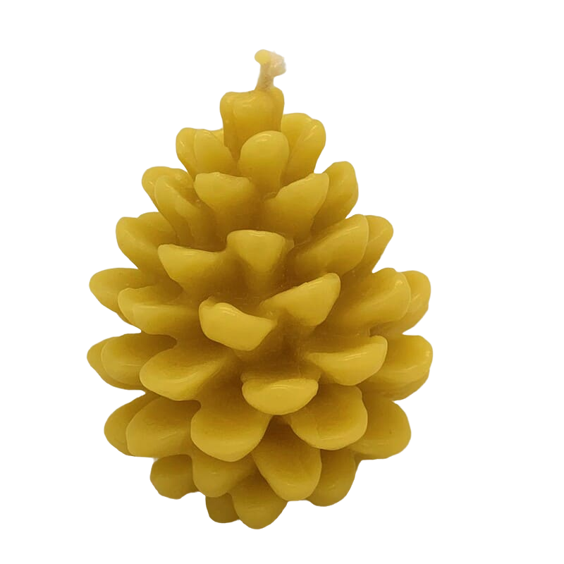 Bougie Pigne de Pin - 100% cire d'abeille - Fabrication artisanale